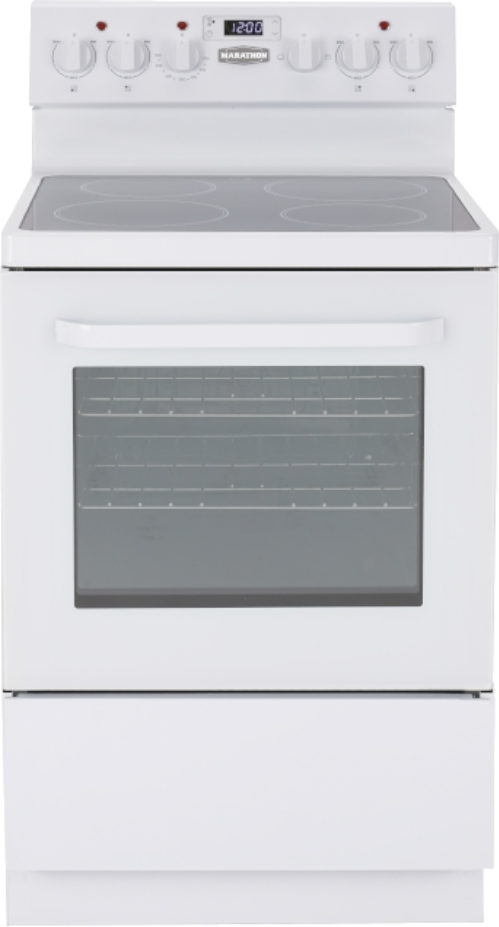 Marathon 24" White Freestanding Electric Range | Baker's Appliance Canada
